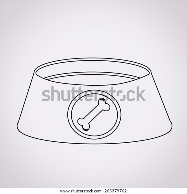 Dog Bowl Icon Stock Vector (Royalty Free) 265379762 | Shutterstock