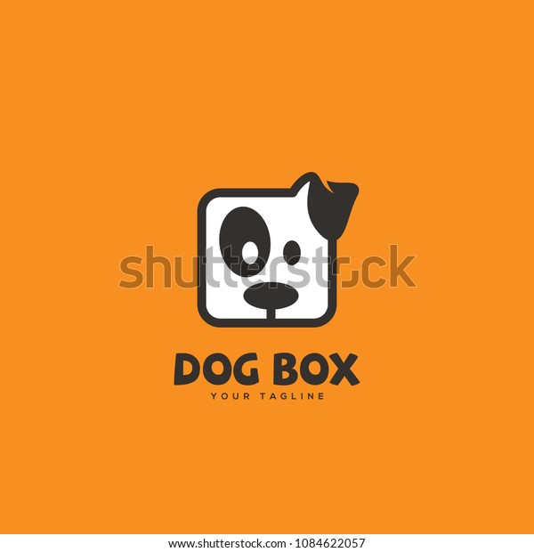 Dog Box Logo Design Template Vector Stock Vector (Royalty Free ...