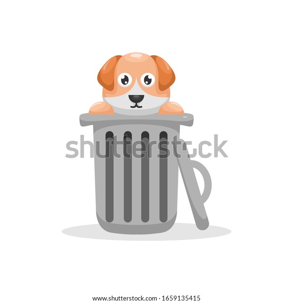 Dog Bucket Cartoon Vector Stock Vector (Royalty Free) 1659135415 ...