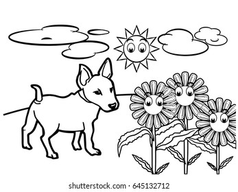 Dog Cartoon Coloring Page Vector: เวกเตอร์สต็อก (ปลอดค่าลิขสิทธิ์ ...