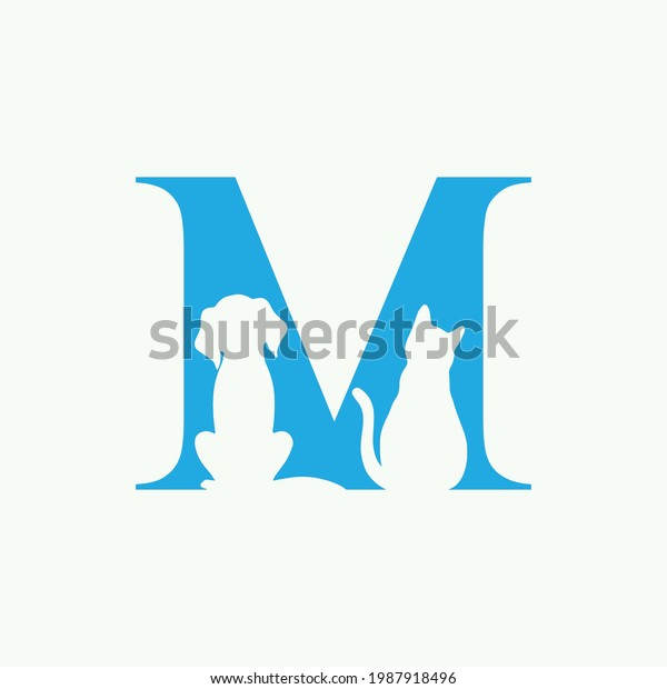 Dog Cat Into Letter M Stock Vector (Royalty Free) 1987918496 | Shutterstock