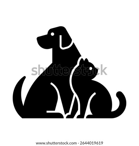Dog And Cat Clipart Black And White | Free download on ClipArtMag