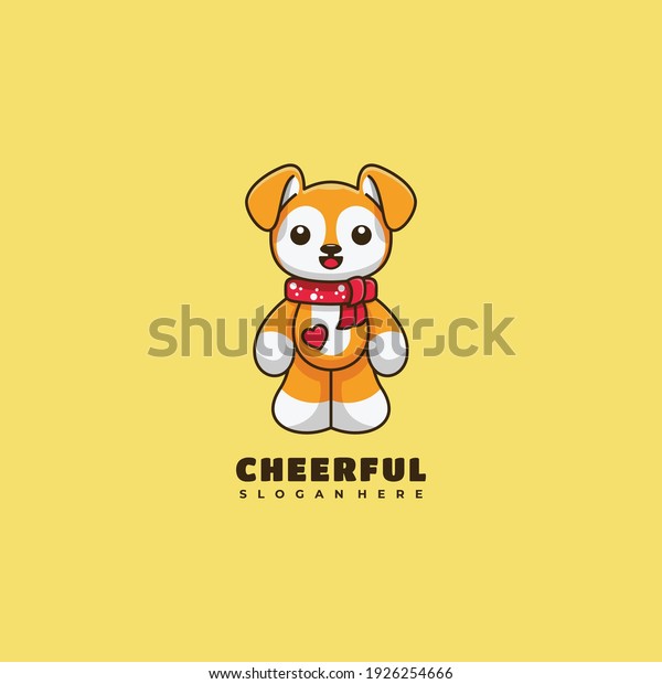 Dog Character Mascot Logo Design Vector Stock Vector (Royalty Free ...
