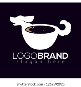 Dog Coffee Logo Icon Vector Stock Vector (Royalty Free) 1262592925