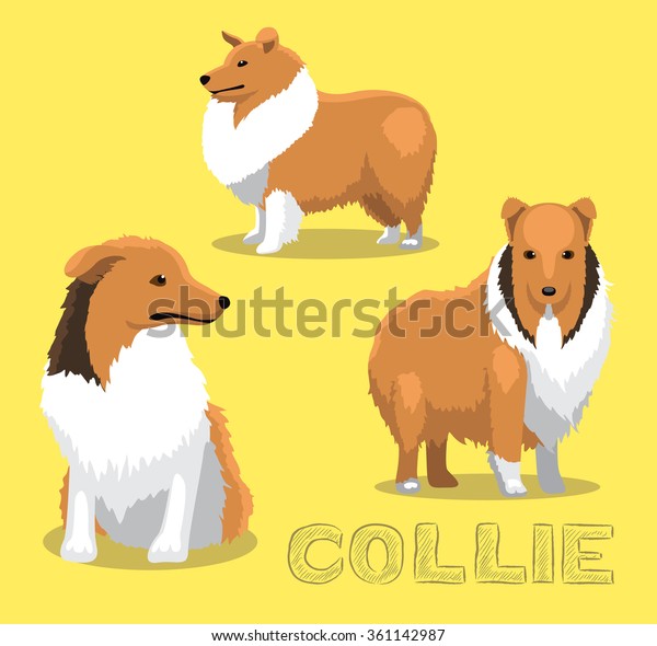 Dog Collie Cartoon Vector Illustration Stock Vector (Royalty Free ...