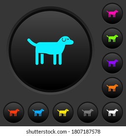 Dog Dark Push Buttons Vivid Color Stock Vector (Royalty Free ...