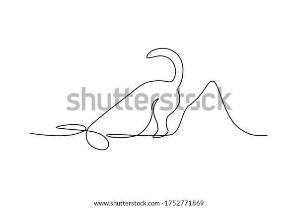 Dog Digging Continuous Line Art Drawing 库存矢量图（免版税）1752771869 | Shutterstock