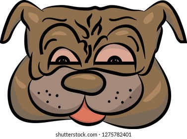 Dog Face Front Stock Vector (Royalty Free) 1275782401 | Shutterstock