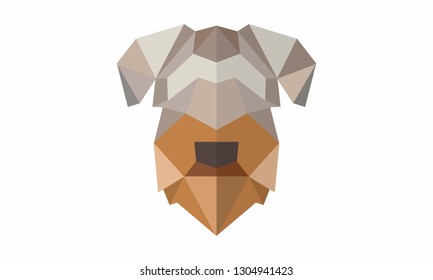 Dog Face Made Iconic Shapes Straight Stock Vector (Royalty Free ...