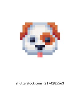 Dog Face Pixel Art Character Dog Stock Vector (Royalty Free) 2174285563 ...