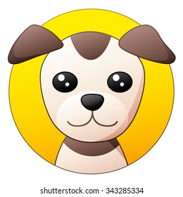 Dog Face Round Icon Stock Vector (Royalty Free) 343285334 | Shutterstock