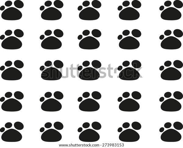 Dog Foot Print Stock Vector (Royalty Free) 273983153