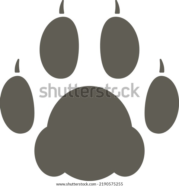 Dog Footprint Vector Illustration Front Stock Vector (Royalty Free ...