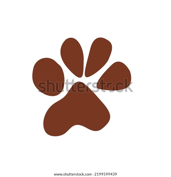 Dog Footprint Vector Illustration Isolated On Stock Vector (Royalty ...