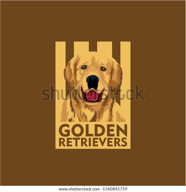 Dog Golden Retrievers Logo Vector Stock Vector (Royalty Free) 1560845759