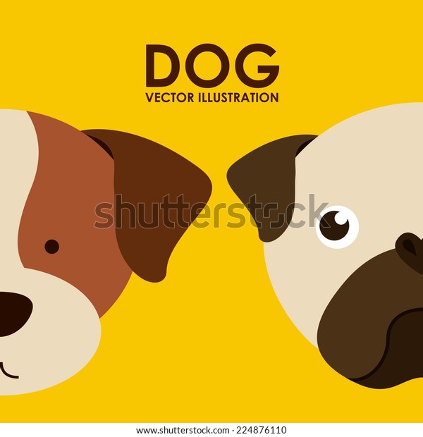 Dog Graphic Design Vector Illustration Stock Vector (Royalty Free ...