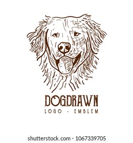 Dog Hand Drawn Logo Dog Emblem Stock Vector (Royalty Free) 1067339705 ...