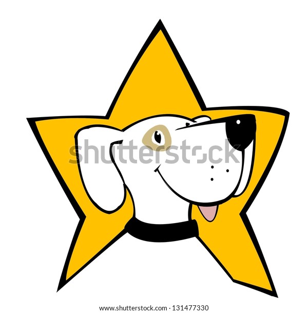 Dog Head Star Stock Vector (Royalty Free) 131477330