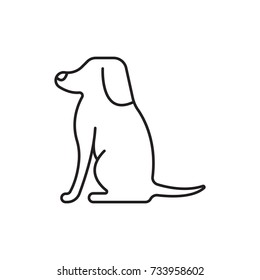 Dog Icon Outline Stock Vector (Royalty Free) 733958602 | Shutterstock