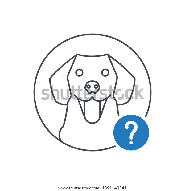 Dog Icon Question Mark Labrador Retriever Stock Vector (Royalty Free ...