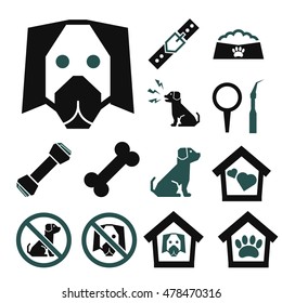 Dog Icon Set Stock Vector (Royalty Free) 478470316 | Shutterstock