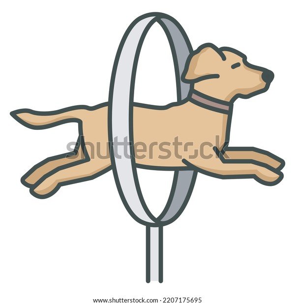 Dog Jumping Vector Icon Commercial Use Stock Vector (Royalty Free ...