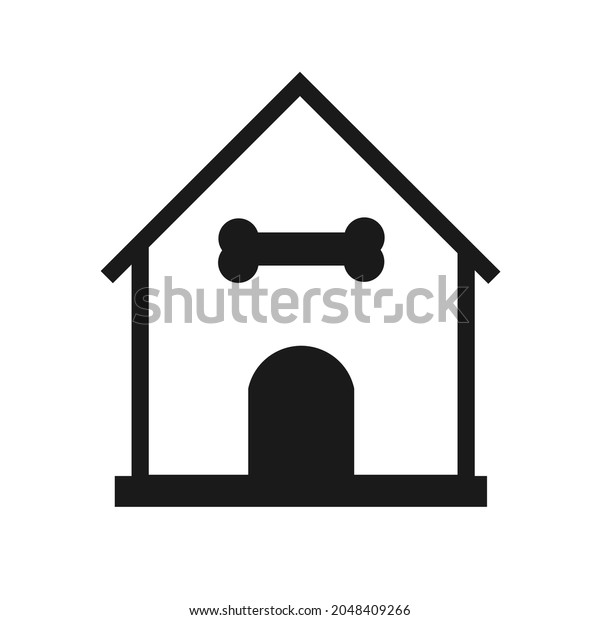 Dog Kennel Icon Symbol Design Stock Vector (Royalty Free) 2048409266 ...