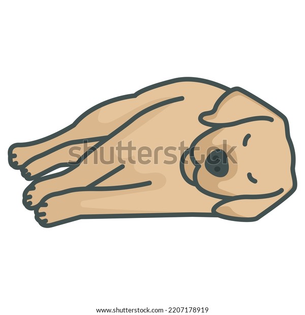 Dog Laying Vector Icon Commercial Use Stock Vector (Royalty Free ...