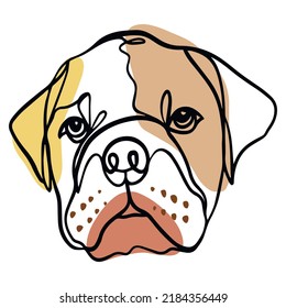 Dog Line Art Vector Illustration Line Stock Vector (Royalty Free ...