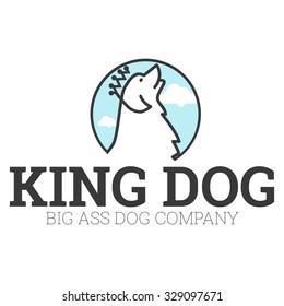 Dog Tech Logo Stock Flat Design Stock Vector (Royalty Free) 1433437919