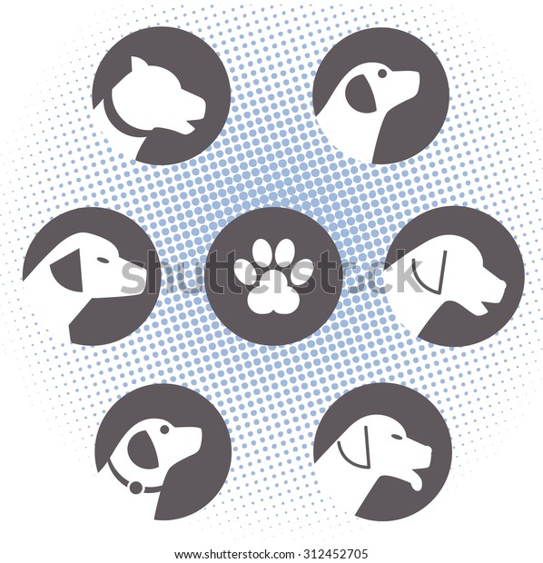 Logotipos de perro: vector de stock (libre de regalías) 312452705 ...