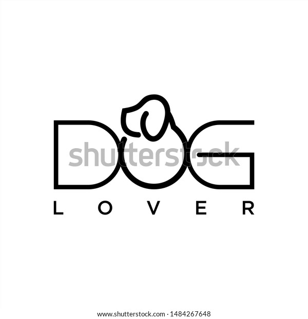 Dog Lover Logo Simple Black Modern Stock Vector (Royalty Free ...
