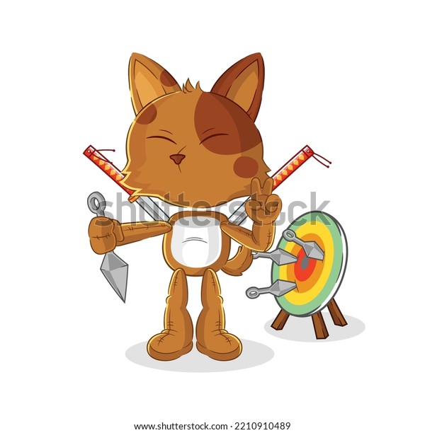 Dog Ninja Cartoon Character Vector Stock Vector (Royalty Free ...