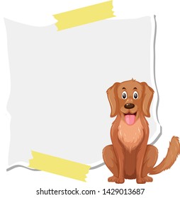 Dog On Note Template Illustration Stock Vector (Royalty Free ...