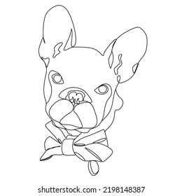 Dog One Line Drawing Vector One Stock Vector (Royalty Free) 2198148387 ...
