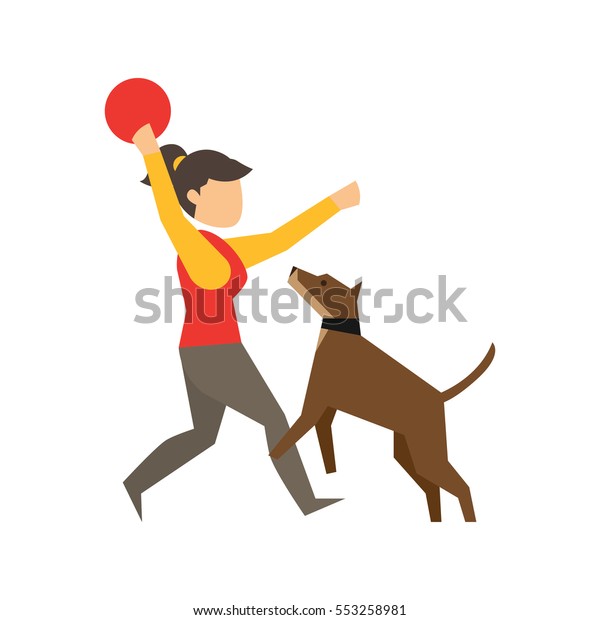 Dog Owner Relationship Illustration Stock Vector (Royalty Free ...