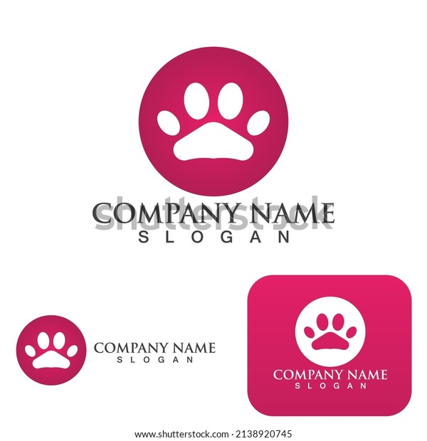 Dog Paw Logo Symbol Vector Stock Vector (Royalty Free) 2138920745 ...