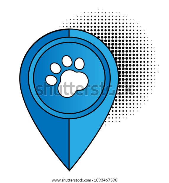 Dog Paw Map Point Sign Vector: เวกเตอร์สต็อก (ปลอดค่าลิขสิทธิ์) 1093467590 | Shutterstock