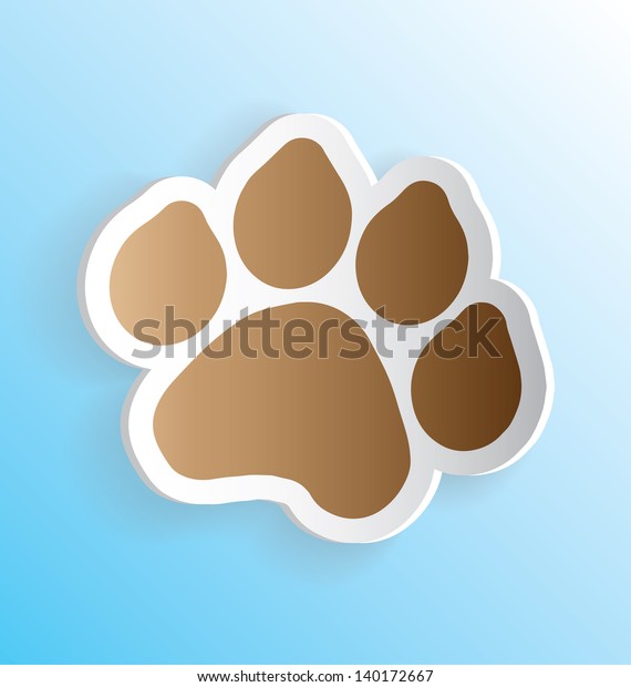 Dog Paw Print 3d Vector Peeling 库存矢量图（免版税）140172667 | Shutterstock