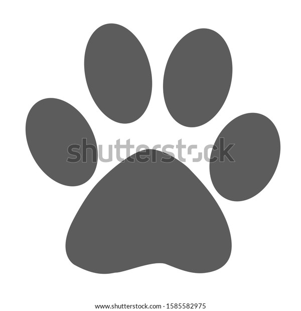 Dog Paw Symbol Vector Graphic Stock Vector (Royalty Free) 1585582975 ...