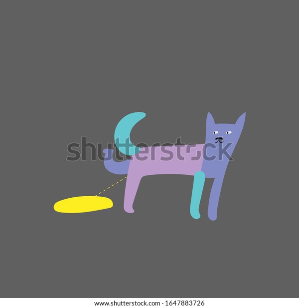 Dog Pee Vector Art Illustration Stock Vector (Royalty Free) 1647883726