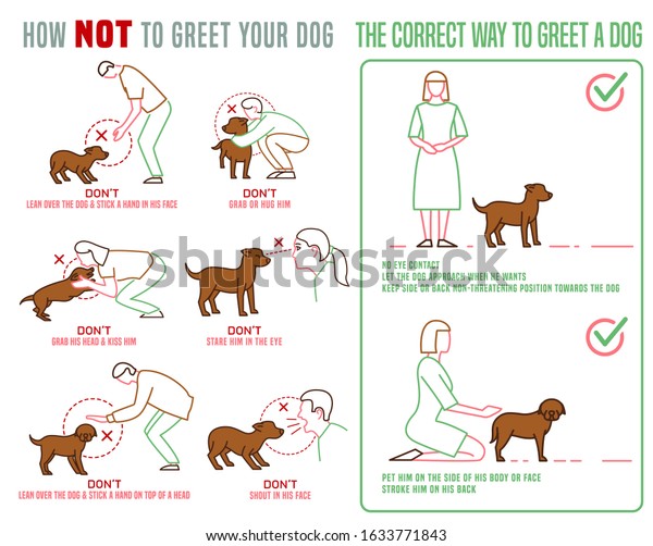 Dog People Behavior Horizontal Poster Correct Stock Vector (Royalty ...