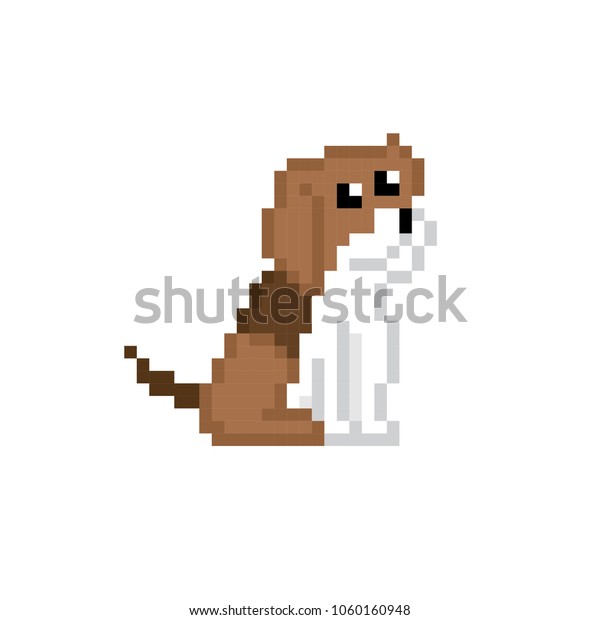 Dog Pixel Icon Pixel Art Old Stock Vector (Royalty Free) 1060160948 ...