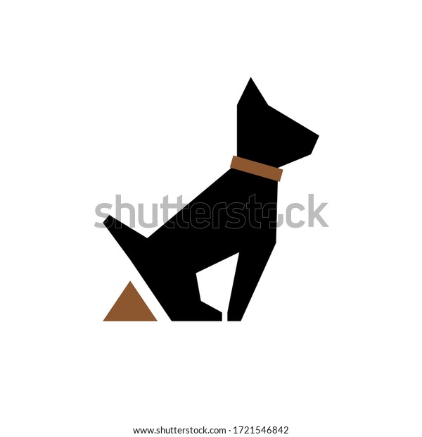 Dog Pooping Vector Icon Dogs Poop Stock Vector (Royalty Free ...
