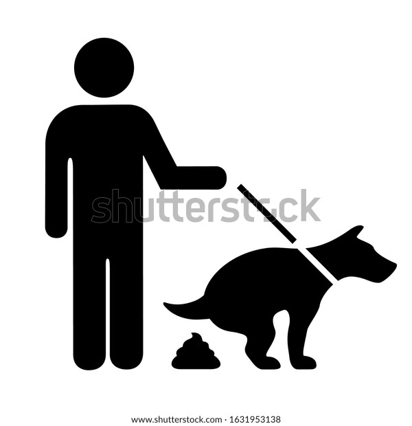 Dog Pooping Vector Pictogram Isolated On Stock Vector (Royalty Free ...