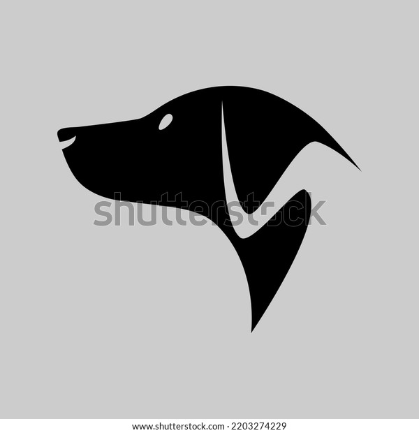 Dog Portrait Side View Symbol On Stock Vector (Royalty Free) 2203274229 ...