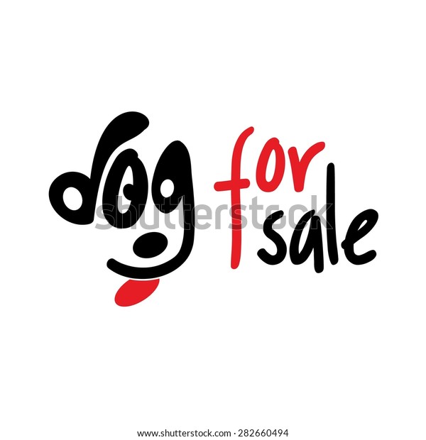 Dog Sale Typography Stock Vector (Royalty Free) 282660494