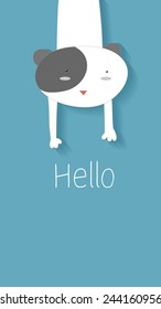 Dog Says Hello Banner Stock Vector (Royalty Free) 244160956 | Shutterstock