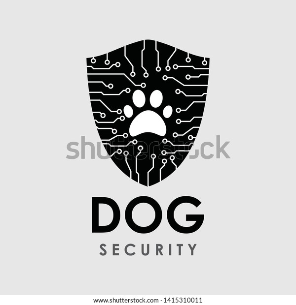 Dog Security Logo Design Vector: vector de stock (libre de regalías ...