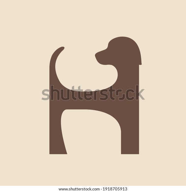 Dog Shape Letter H Logodecorative Creative Stock Vector (Royalty Free ...